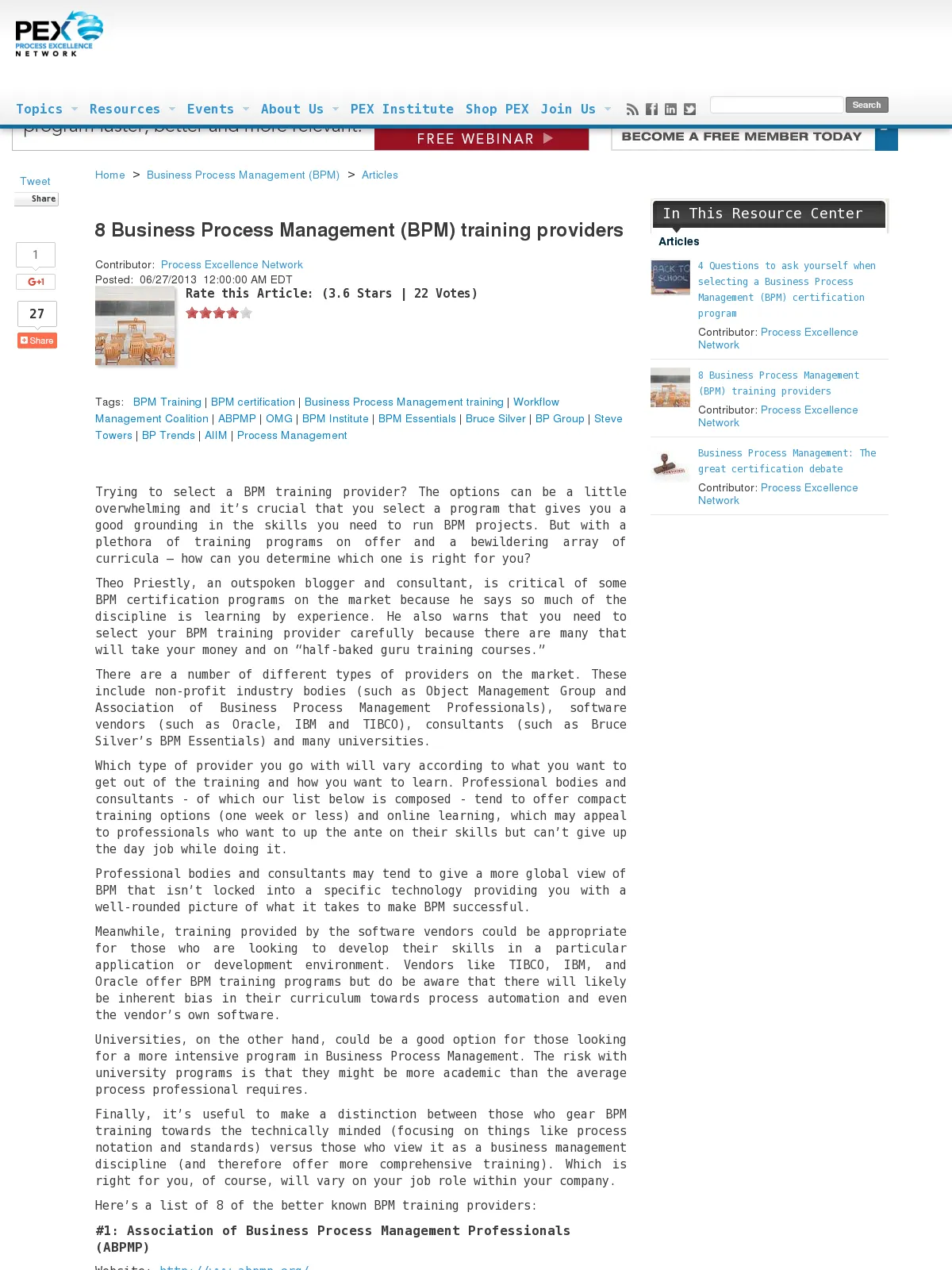 8 Business Process Management (BPM) training providers | BPI - The ...