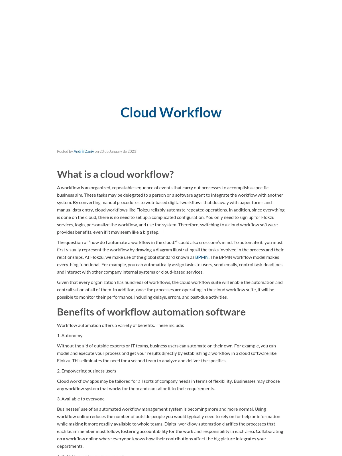 Cloud Workflow Bpi The Destination For Everything Process Related